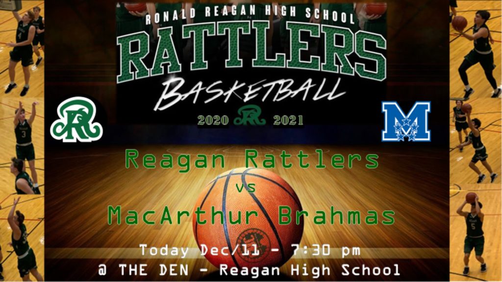 Game Day ! Rattlers Basketball (8-1) tonight at The Den (Reagan HS ...
