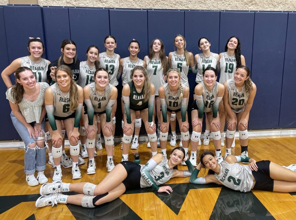 Reagan Volleyball celebrates another sweep! Up next: Johnson/Churchill ...