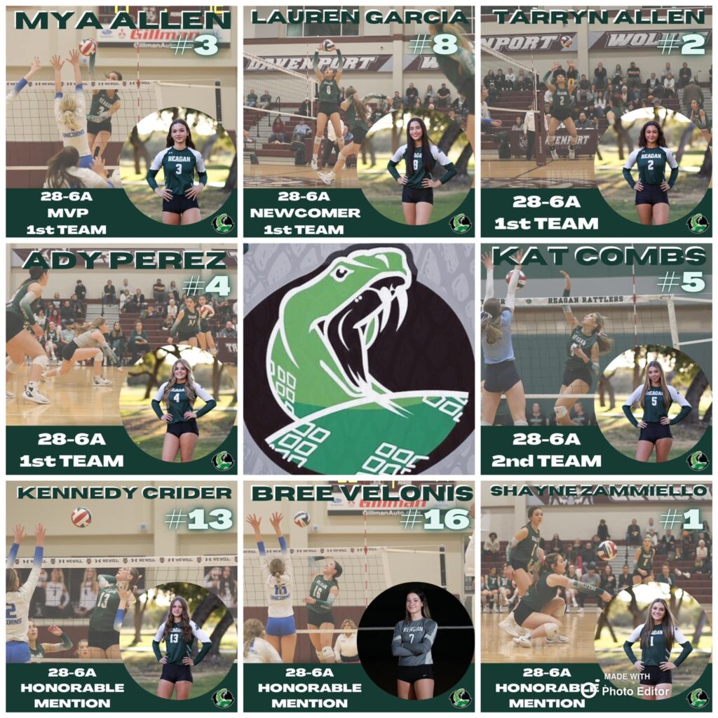 Reagan Volleyball: District Selections – Rattler Sports